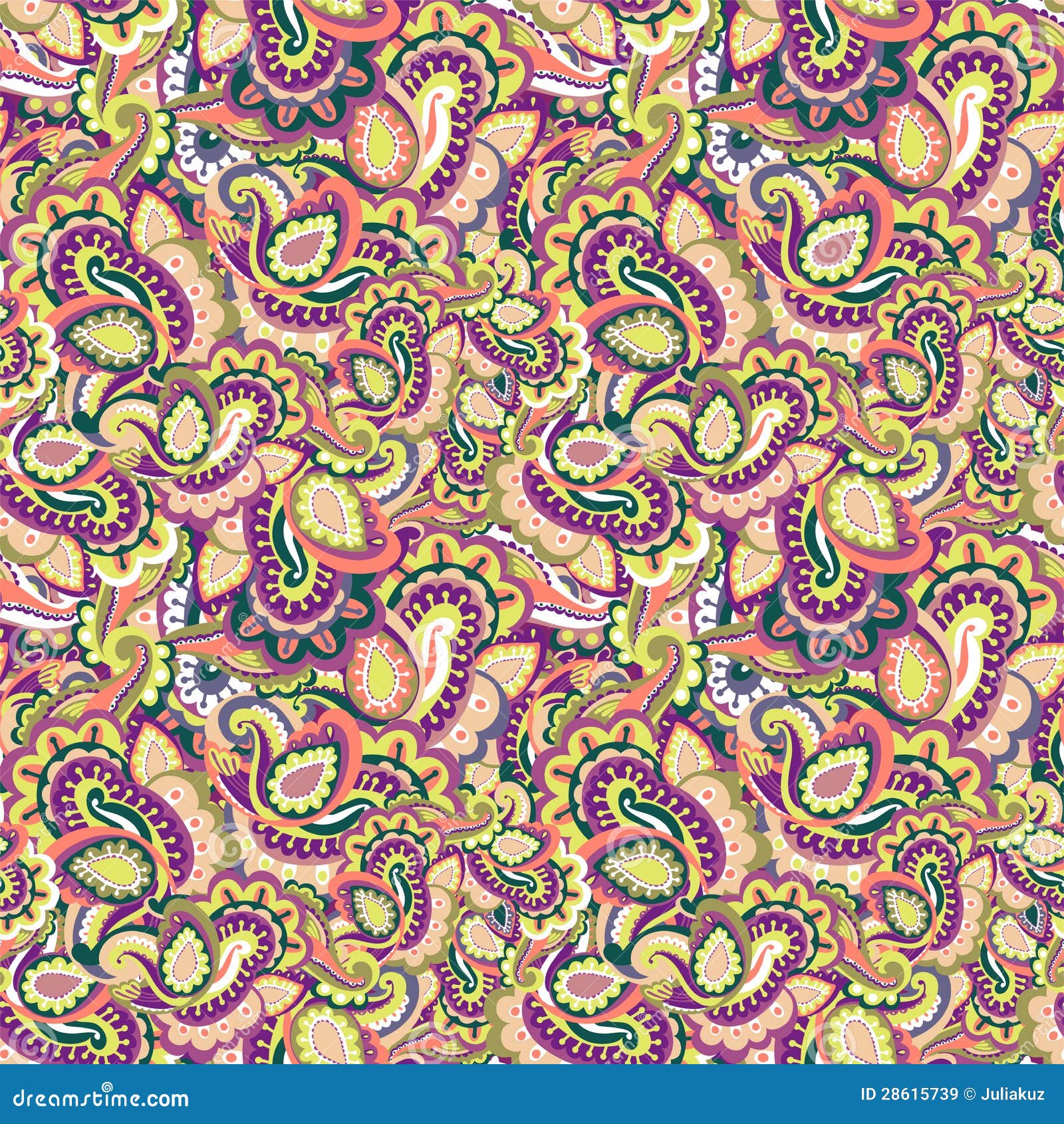 Paisley Seamless Background Stock Vector - Illustration of beautiful ...