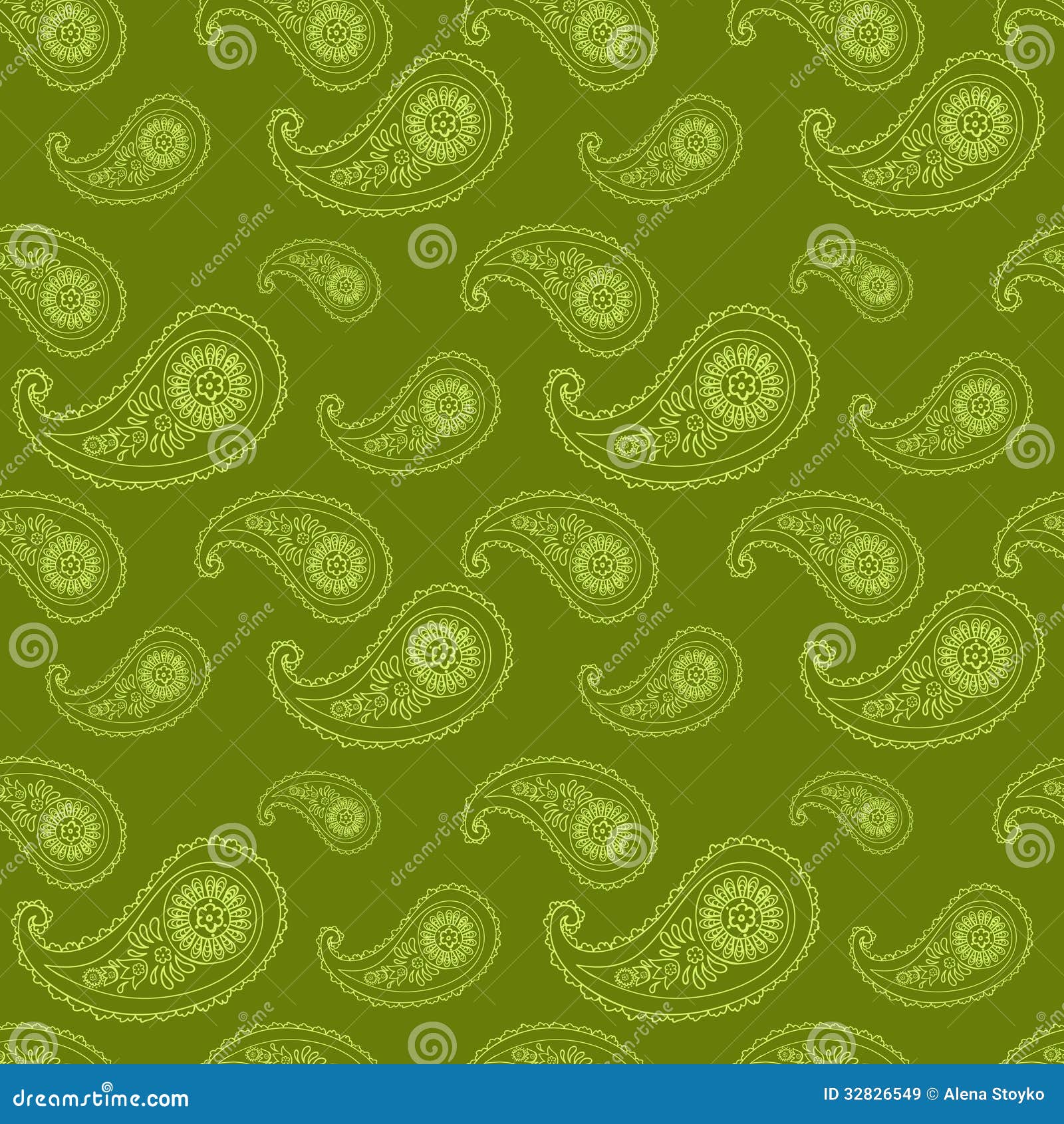 Paisley Seamless Background Cartoon Vector | CartoonDealer.com #32826549