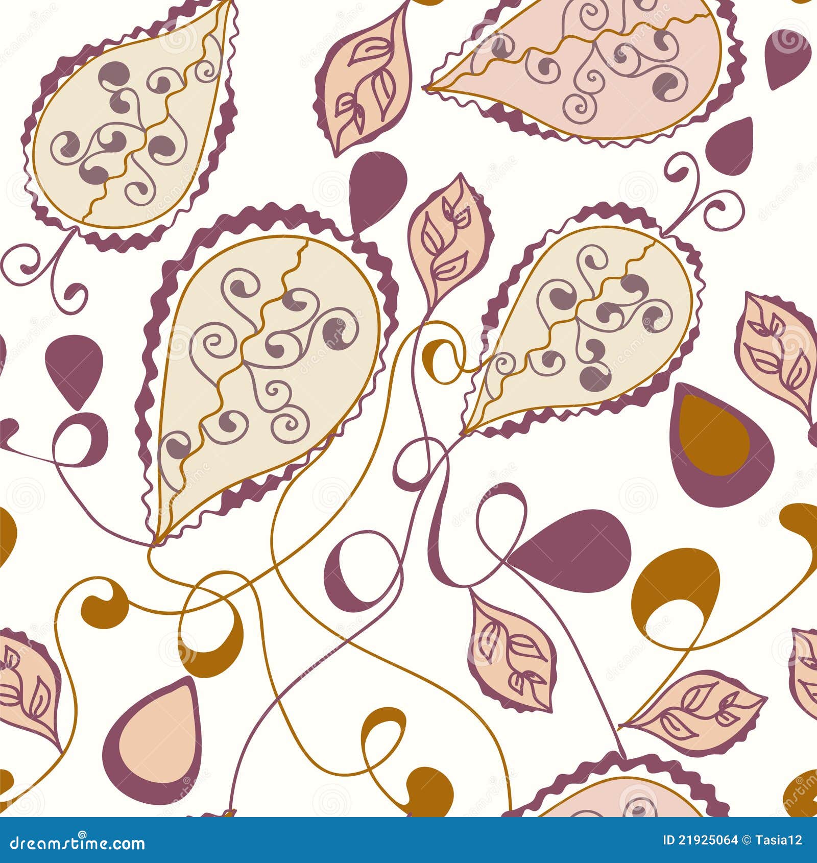 Paisley Seamless Pastel Pattern Stock Vector - Illustration of ...
