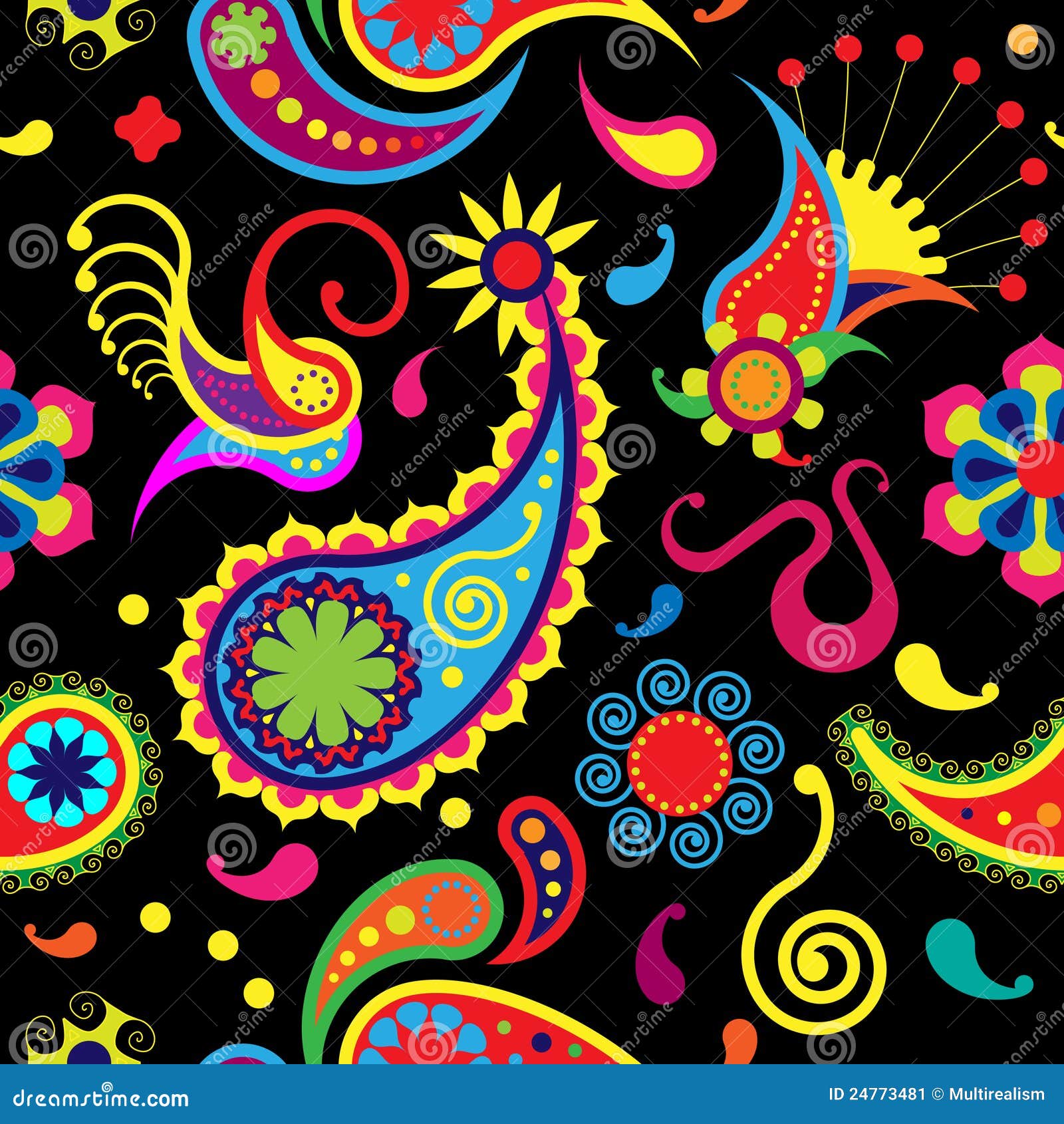 Paisley Seamless Pattern Stock Image - Image: 24773481