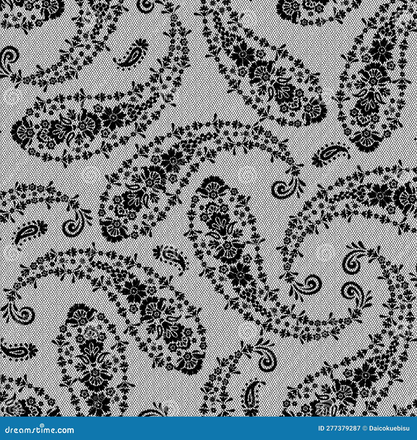 Paisley Seamless Pattern in Beautiful Lace Fabric, Stock Vector ...
