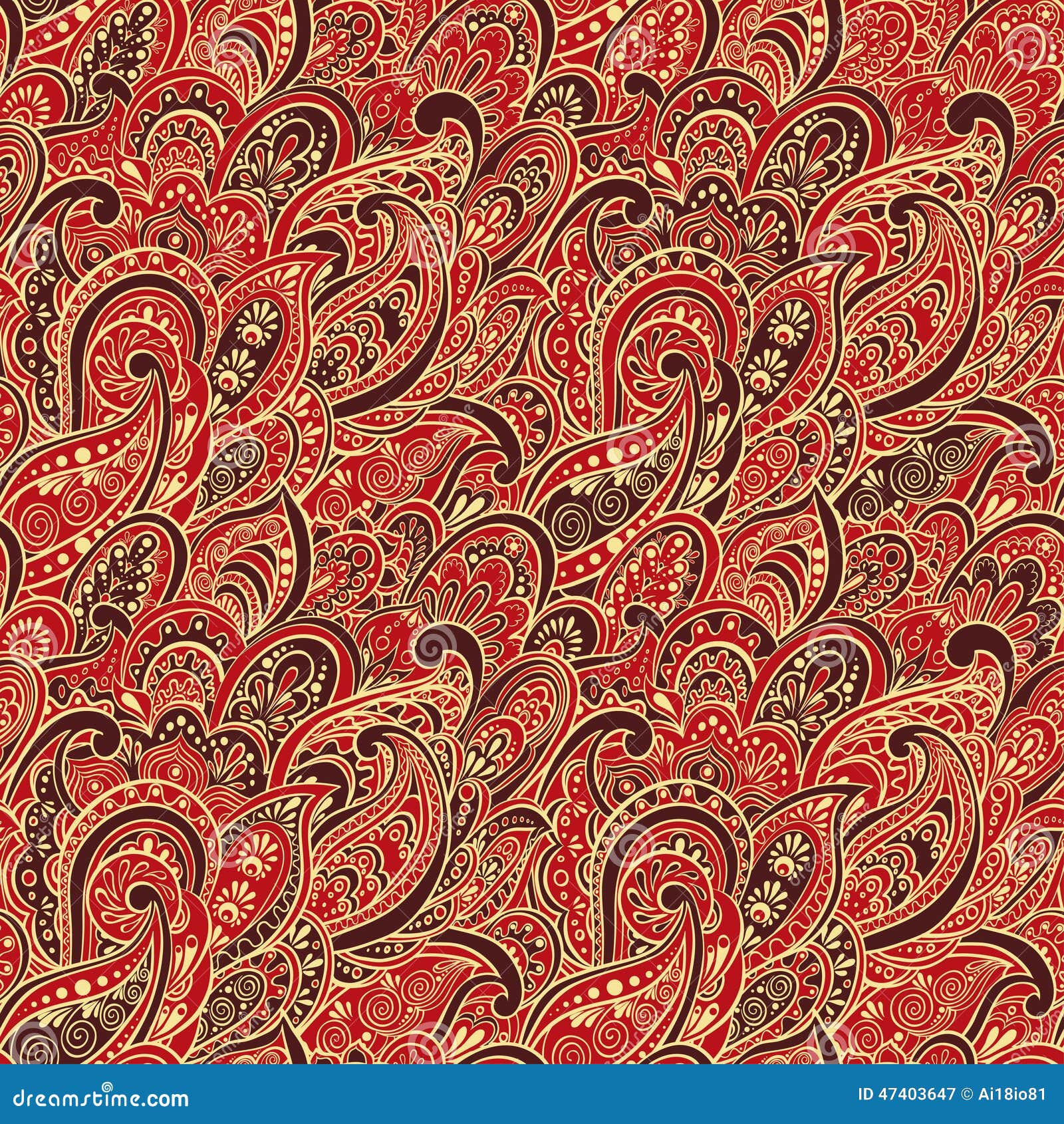 Paisley Seamless Pattern Stock Vector Illustration Of Background
