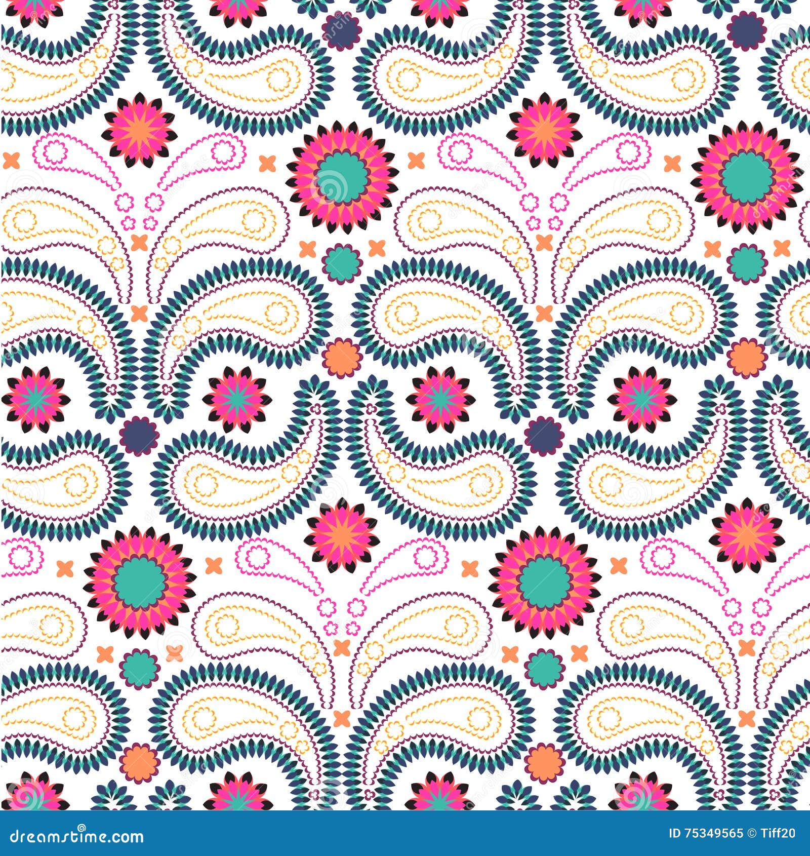 Paisley stock vector. Illustration of eastern, backdrop - 75349565