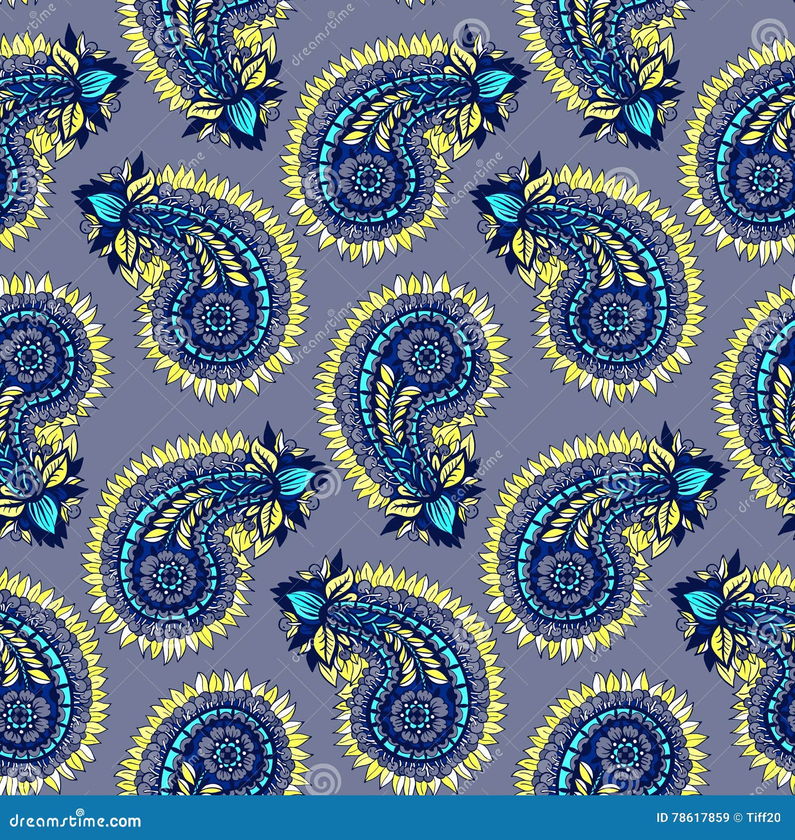 Paisley stock vector. Illustration of pattern, bright - 78617859