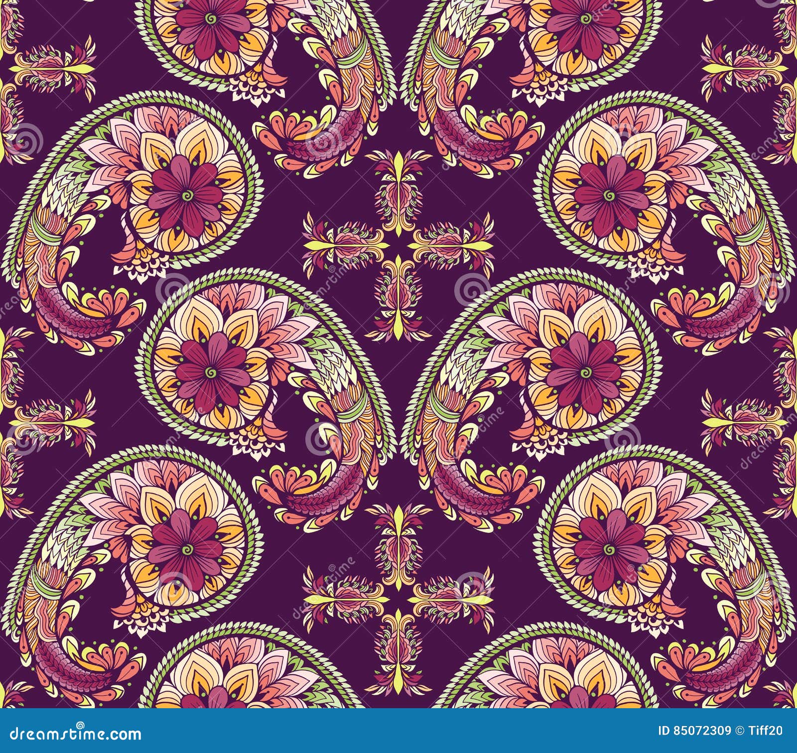 Paisley stock vector. Illustration of design, eastern - 85072309