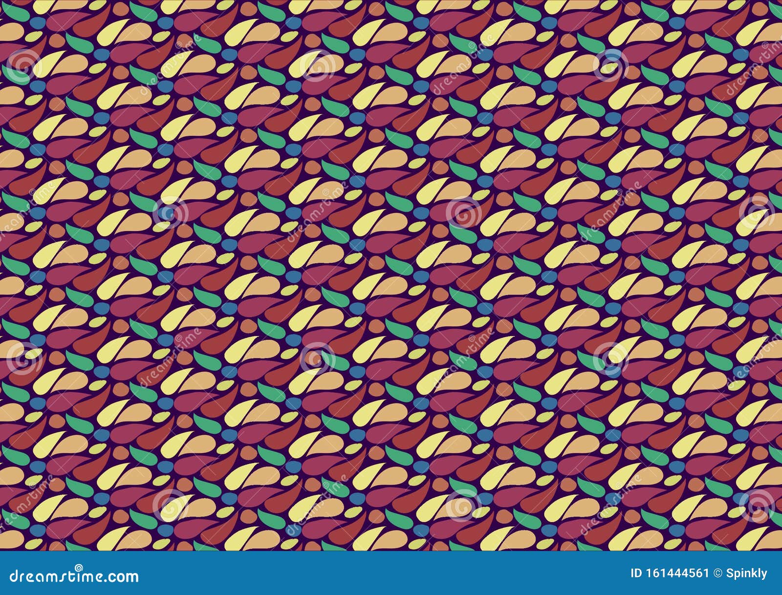 Paisley Shaped Pattern in Different Colors Stock Illustration ...