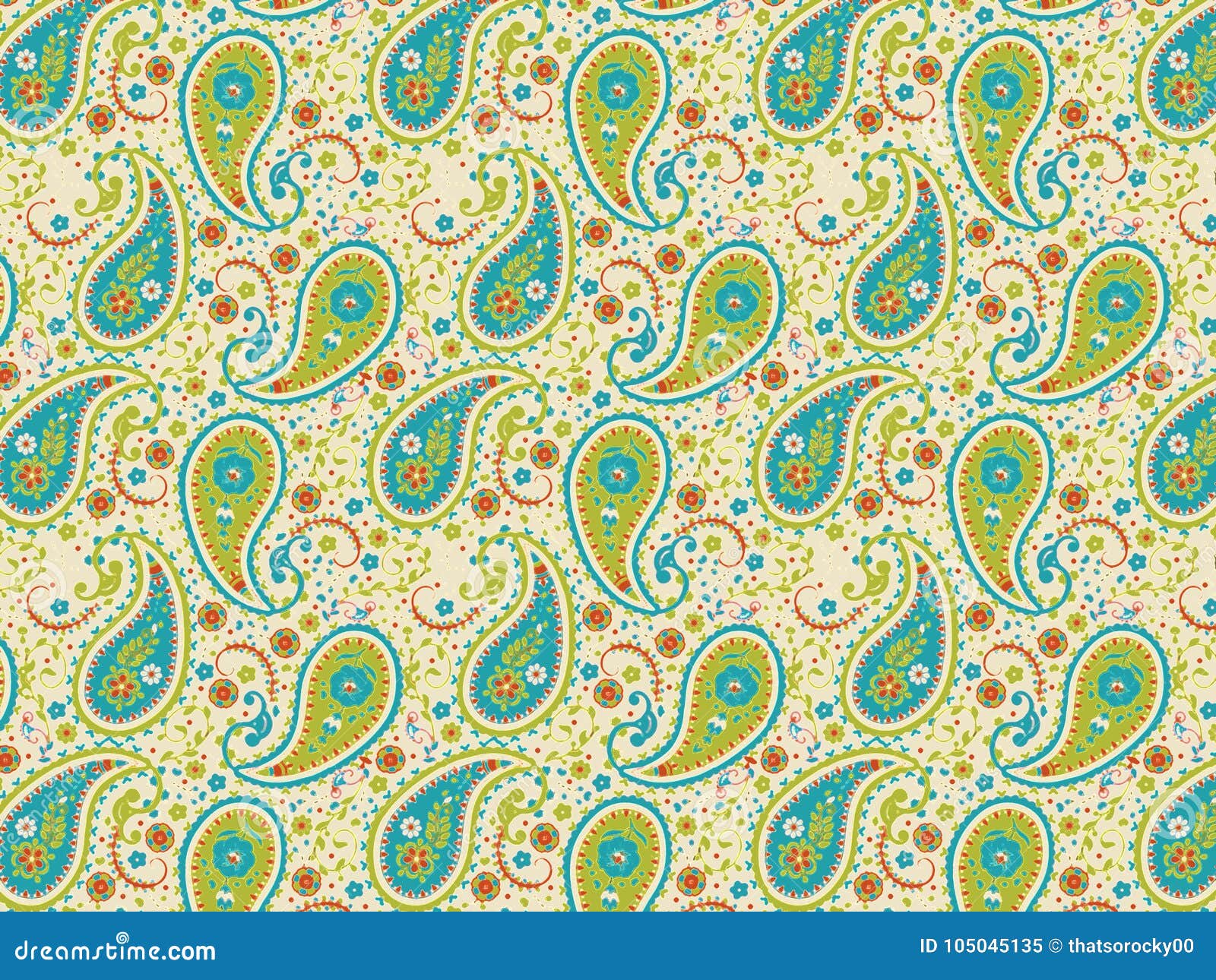 Paisley Texture Colorful Repeat Modern Pattern Classic Stock ...