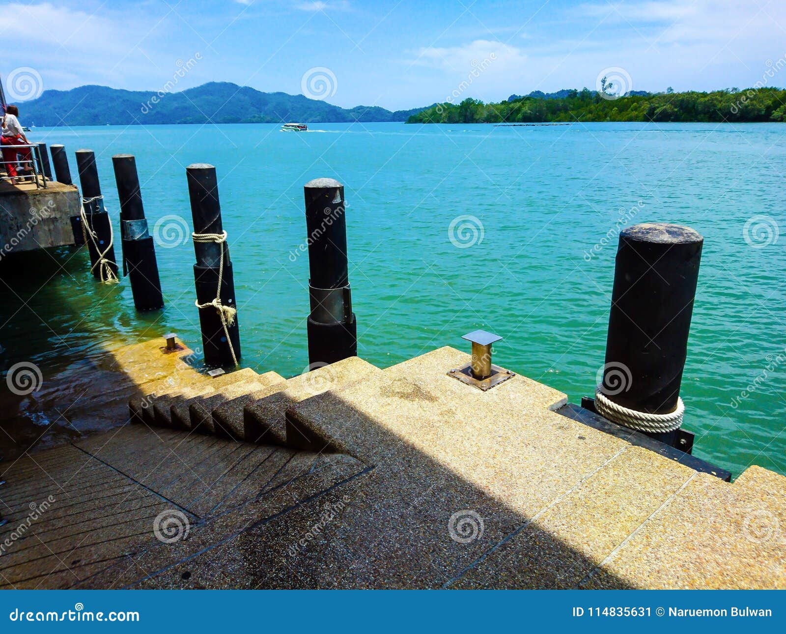 Pak Bara pier, Satun stock image. Image of thailand - 114835631