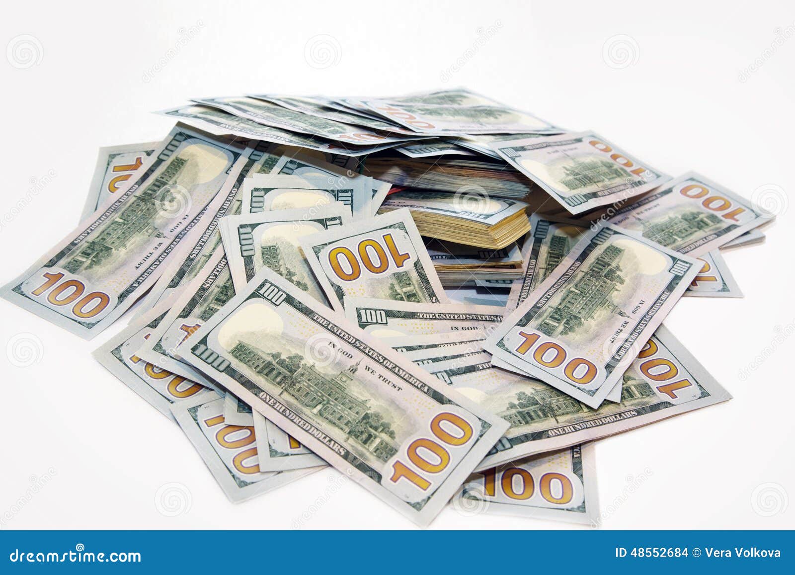 Pak Dollars in Een Stapel Van Geld Stock Foto - Image of dollars, munt ...