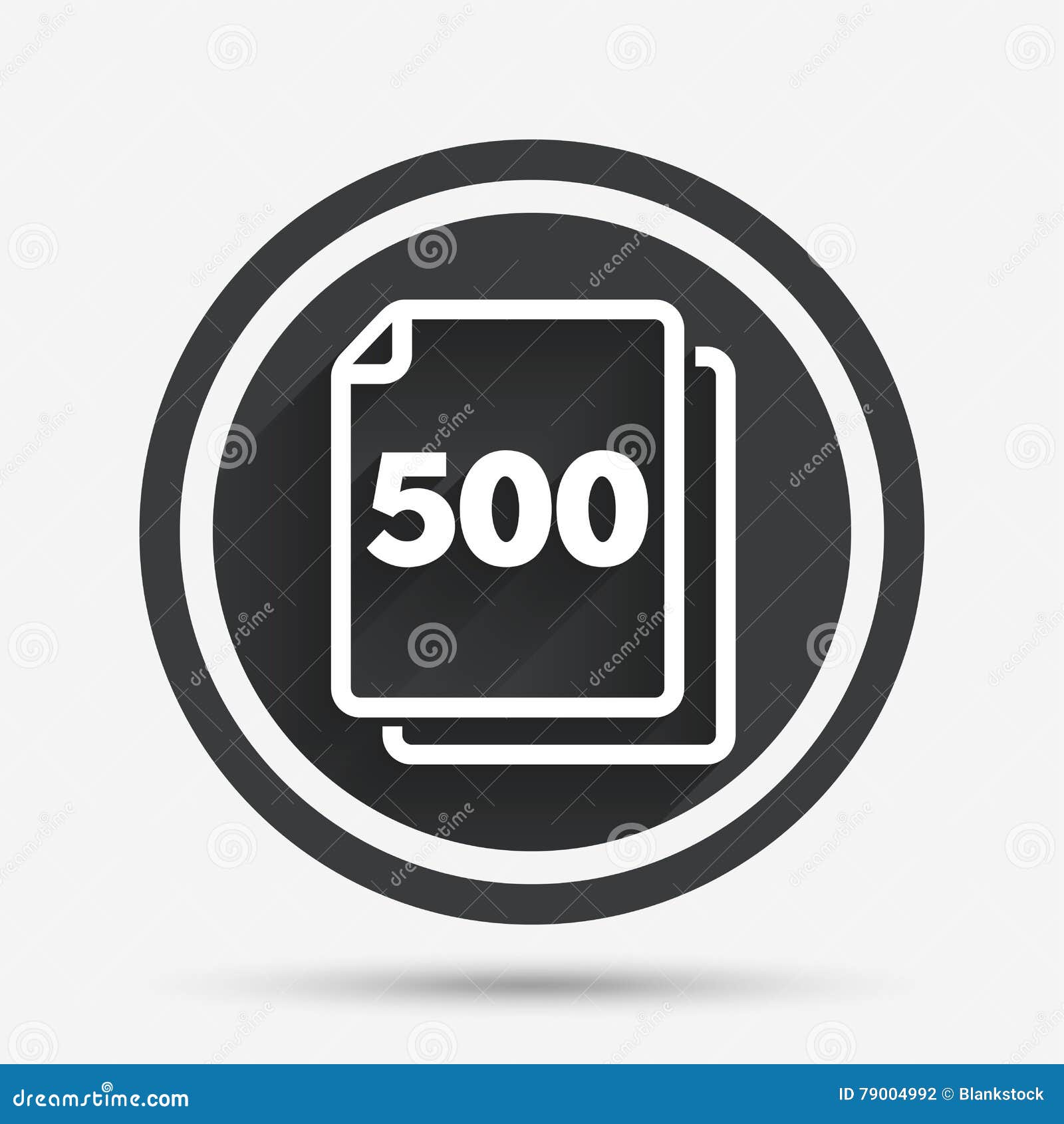 In Pak 500 Het Pictogram Van Het Bladenteken 500 Documenten Symbool ...