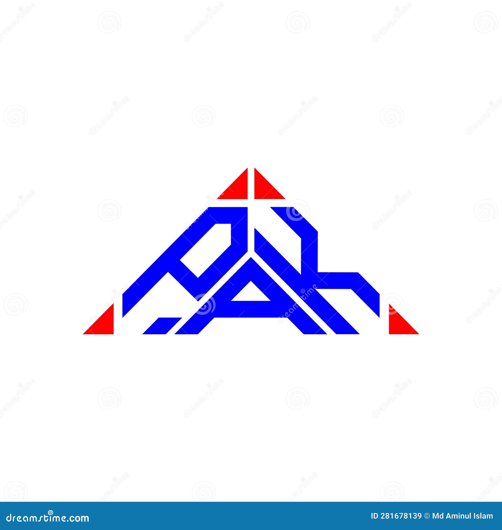 PAK Letter Logo Creative Design with Vector Graphic, PAK Stock ...