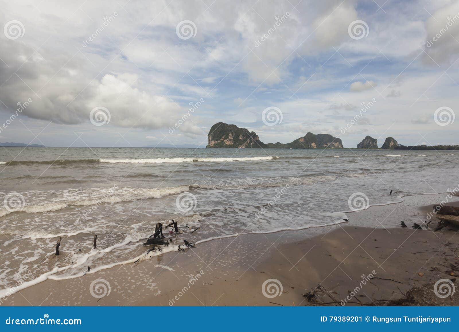 Pak Meng Beach in Trang, Thailand. Stock Image - Image of color, dawn ...