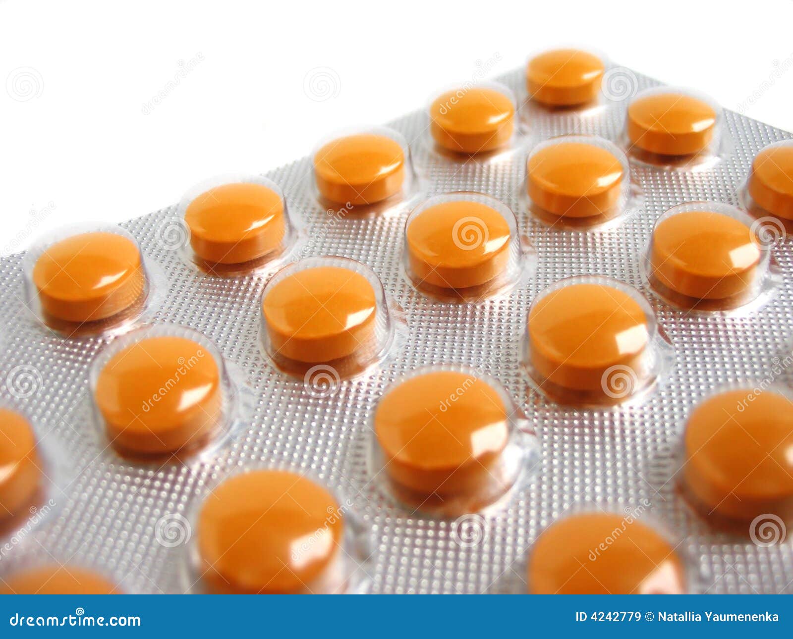 Pak oranje pillen stock afbeelding. Image of ziekte, verslaving - 4242779