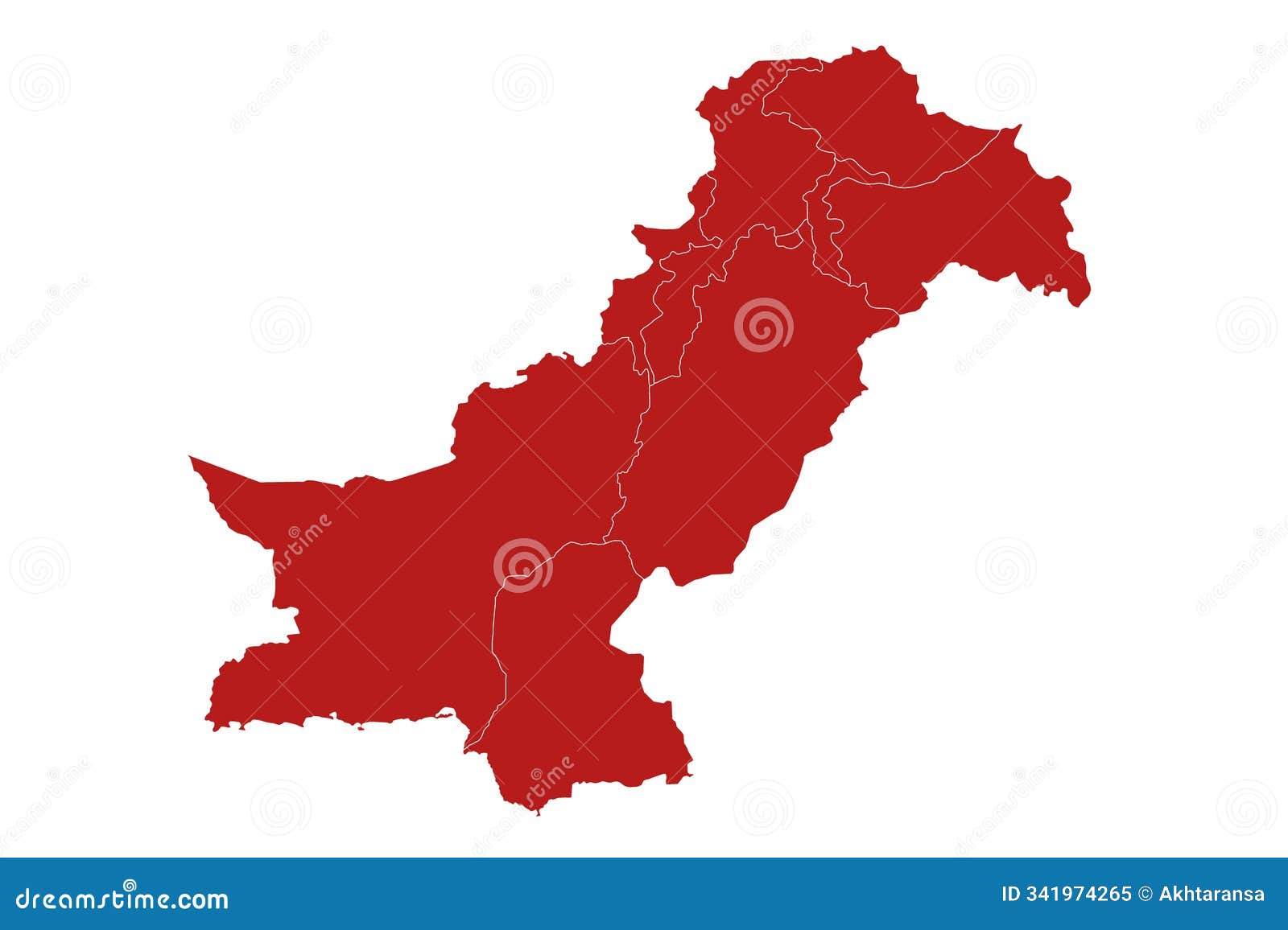 Blank Map Azad Jammu And Kashmir Of Pakistan. High Quality Map Region ...