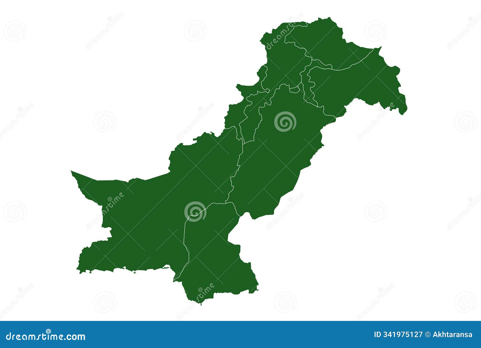 Pakistan Administrative Map. Province Map Of Pakistan, Blank Map, Empty ...
