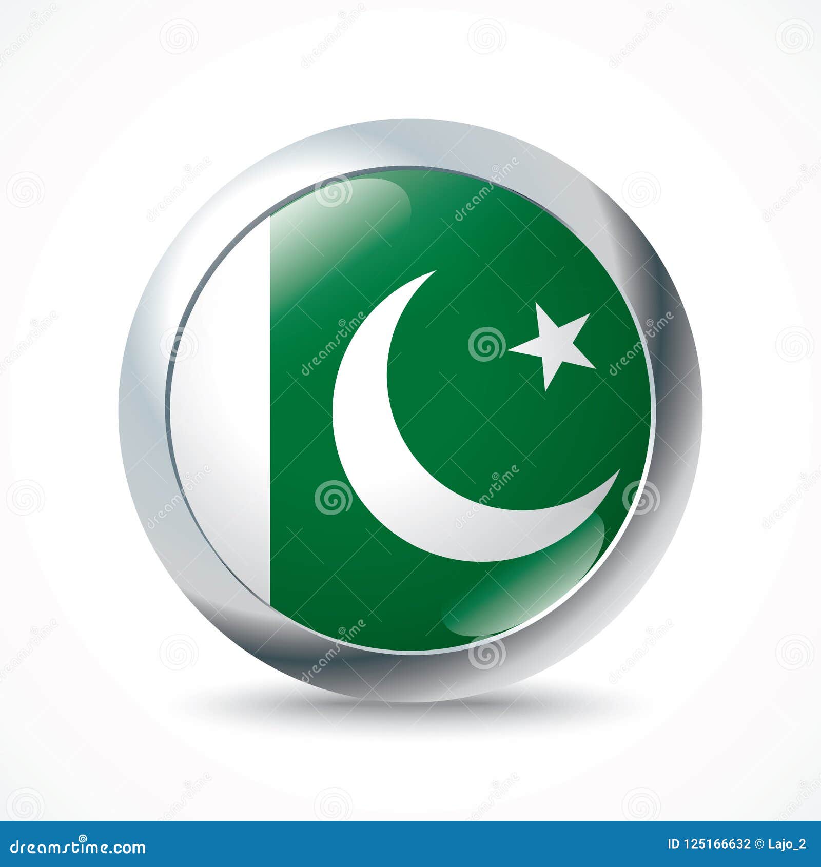 Pakistan flag button stock vector. Illustration of flag - 125166632