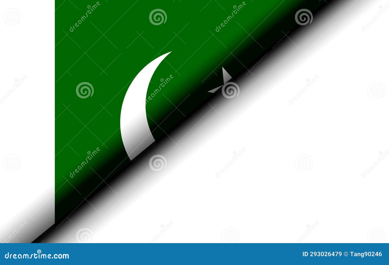 Pakistan Flag Folded in Half Stock Illustration - Illustration of flag ...