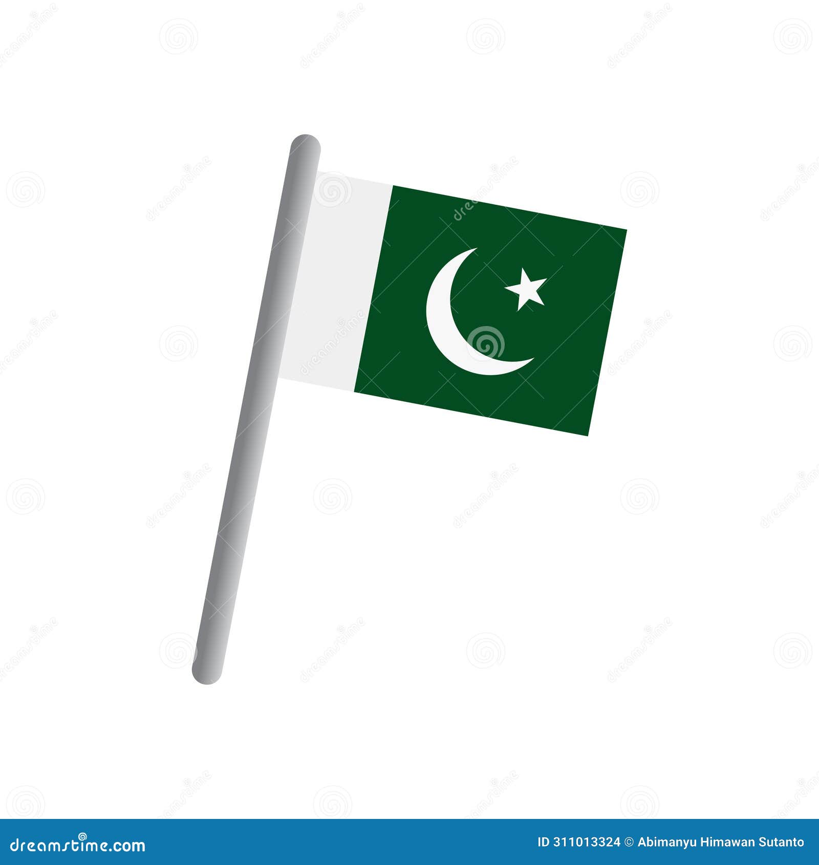 Pakistan flag icon vector stock illustration. Illustration of travel ...