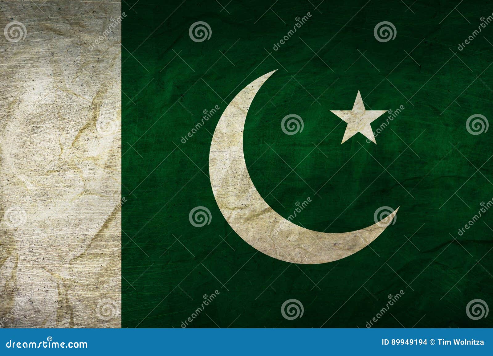 Pakistan Flag on Paper stock illustration. Illustration of symbol ...