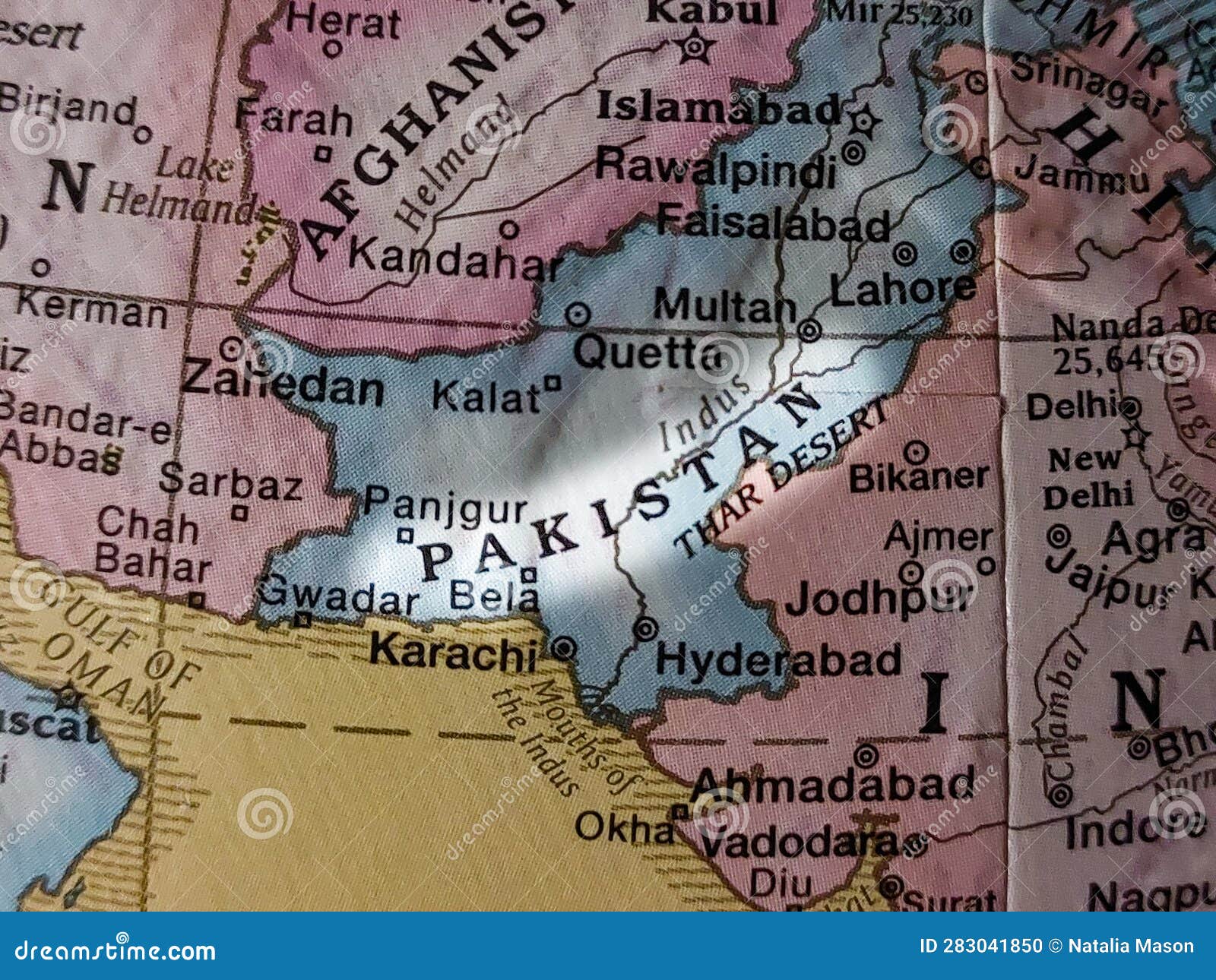 Pakistan Highlighted on a Globe Stock Photo - Image of dark ...