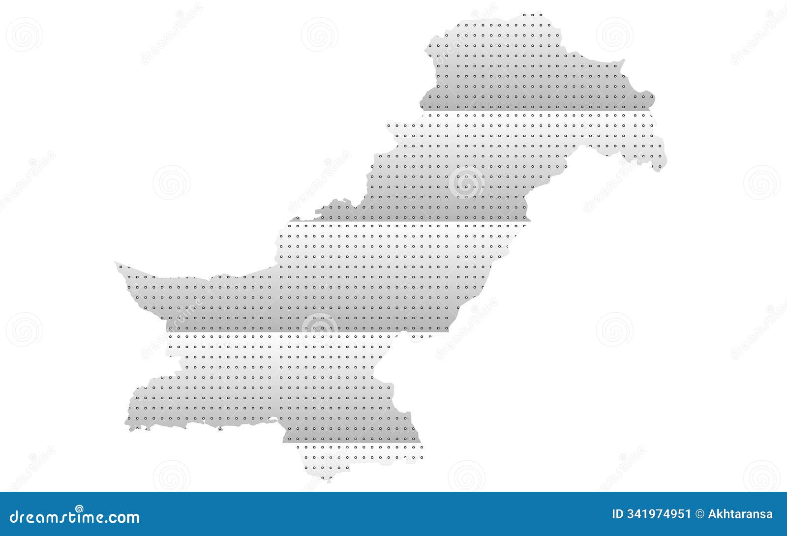 Pakistan Map Country from Checkered Black and White Square Grid Pattern ...