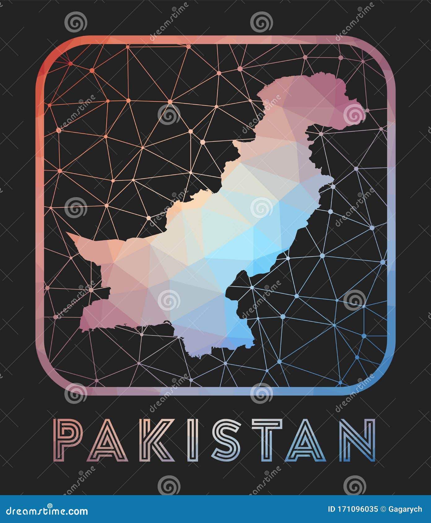 Pakistan map design. stock vector. Illustration of isolated - 171096035