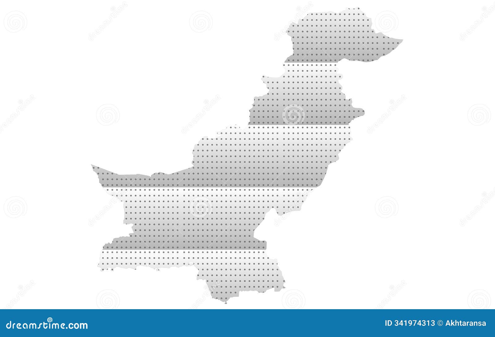 Pakistan Map with Dotted Texture Stock Illustration - Illustration of ...