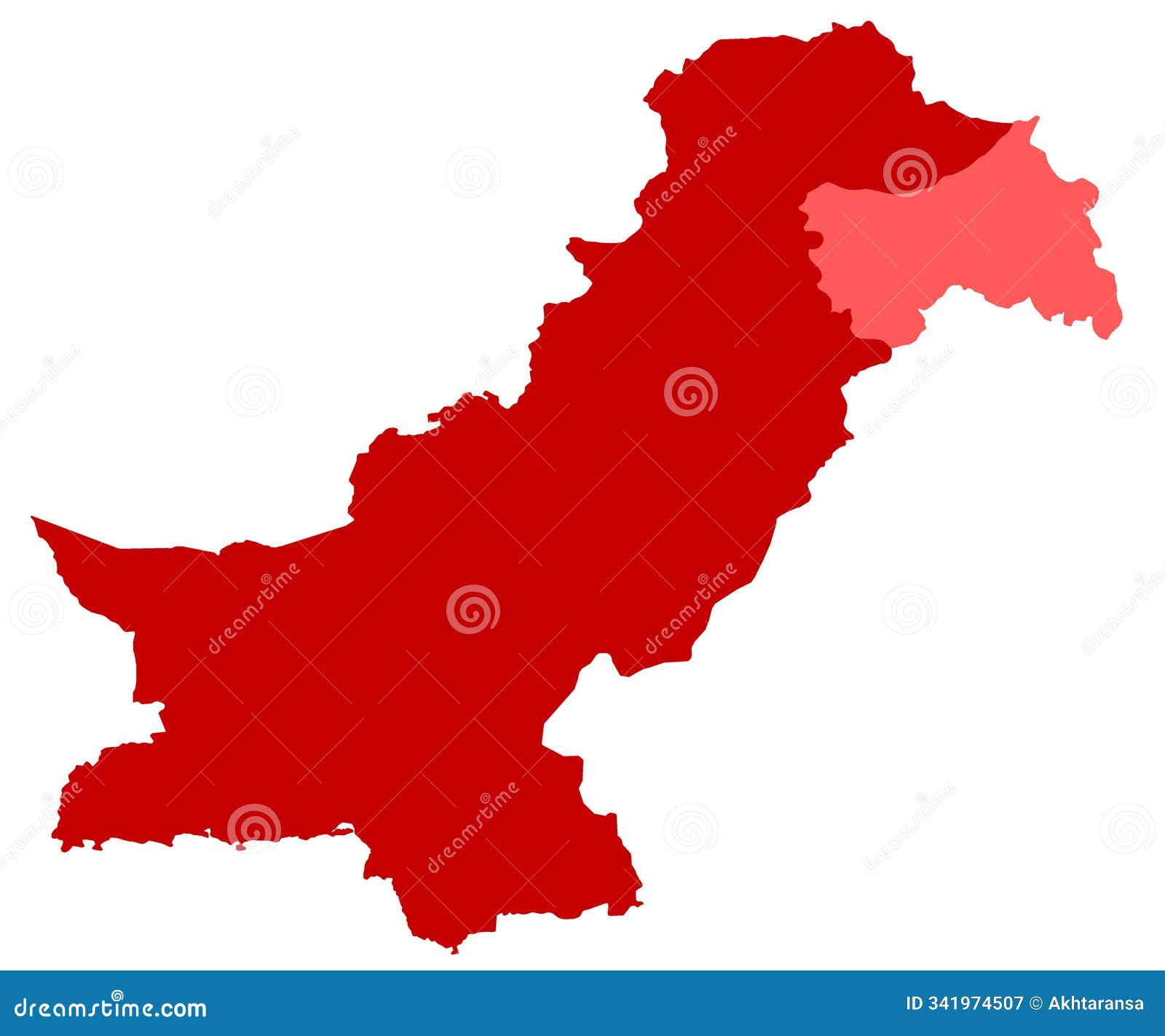 Pakistan Map. Pakistan Light Colour Area Claimed But Not Controlled ...