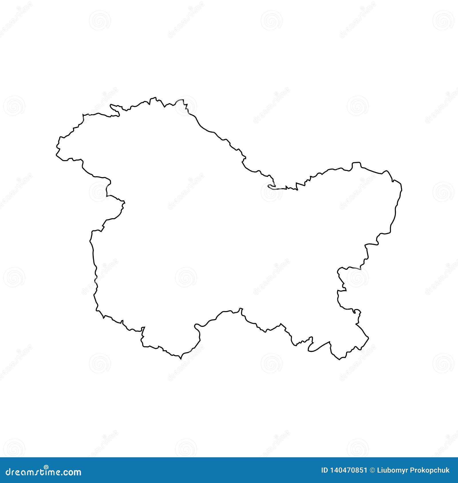 Map Of Fata Province In Pakistan Country On White Background. Single ...