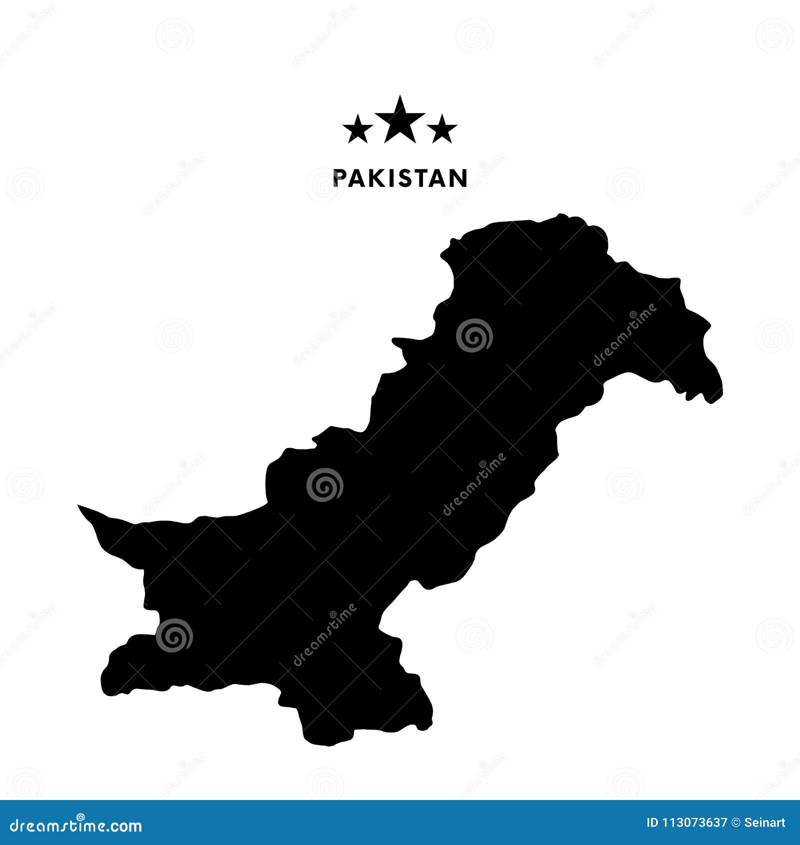 Pakistan Map. Vector Illustration. Stock Vector - Illustration of shape ...