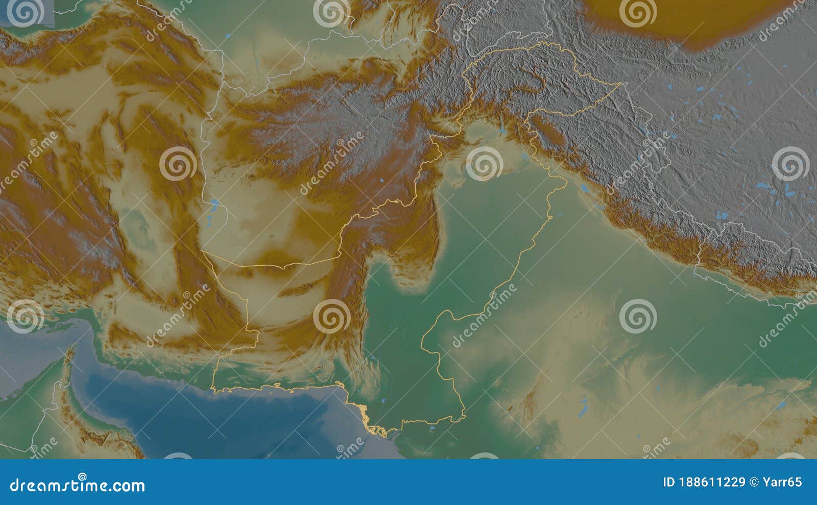 Pakistan - Overview. Relief Stock Illustration - Illustration of globe ...