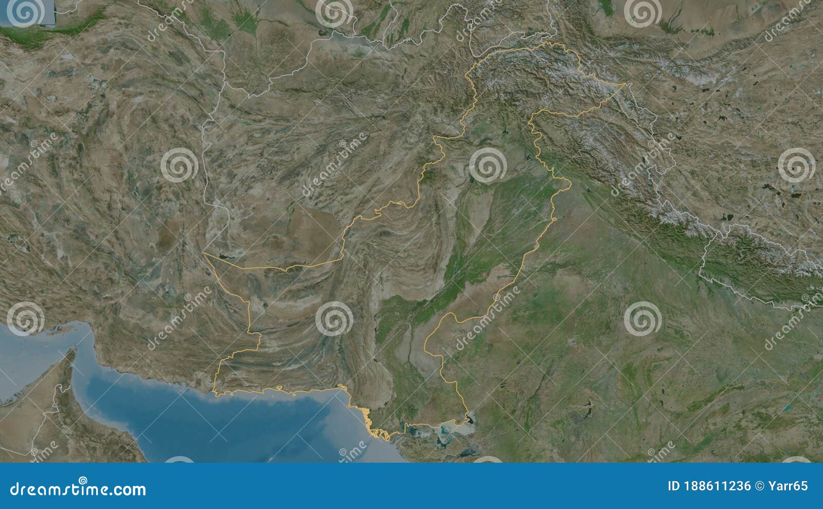 Pakistan - Overview. Satellite Stock Illustration - Illustration of ...