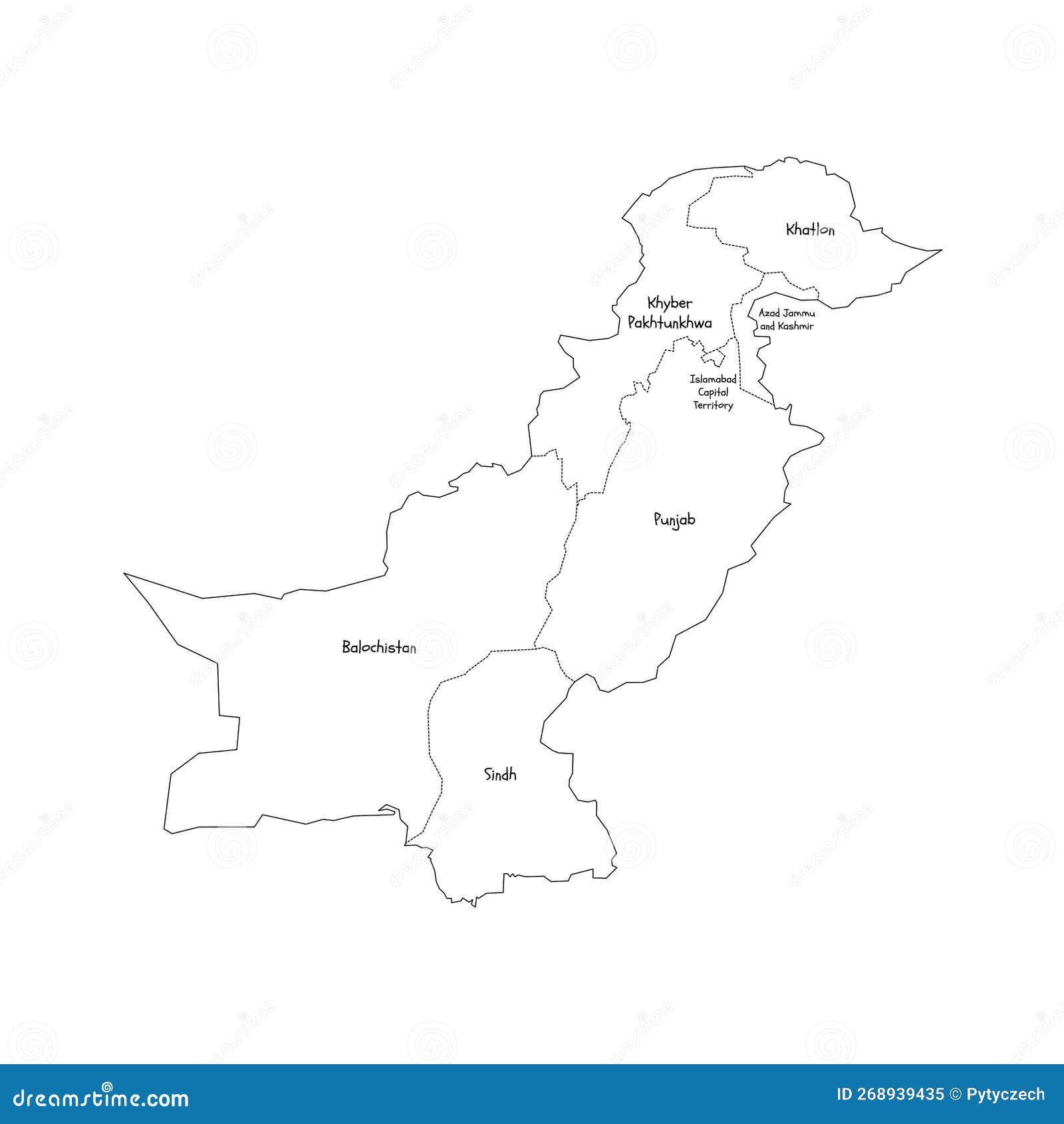 Pakistan Political Map Of Administrative Divisions Cartoon Vector ... Pakistan Political Map Of Administrative Divisions Cartoon Vector ...