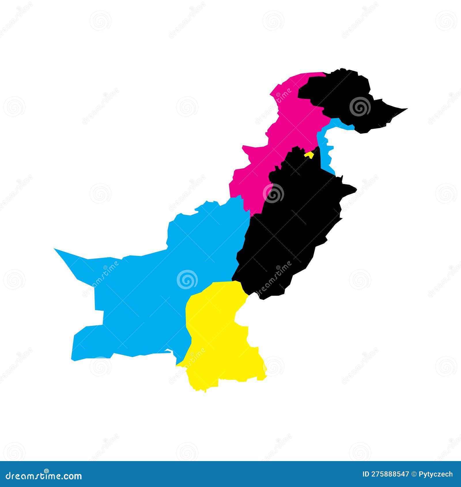 Pakistan Political Map Of Administrative Divisions Cartoon Vector ... Pakistan Political Map Of Administrative Divisions Cartoon Vector ...