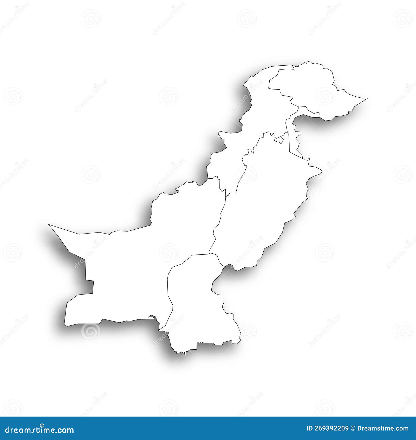Pakistan Political Map Of Administrative Divisions Cartoon Vector ... Pakistan Political Map Of Administrative Divisions Cartoon Vector ...
