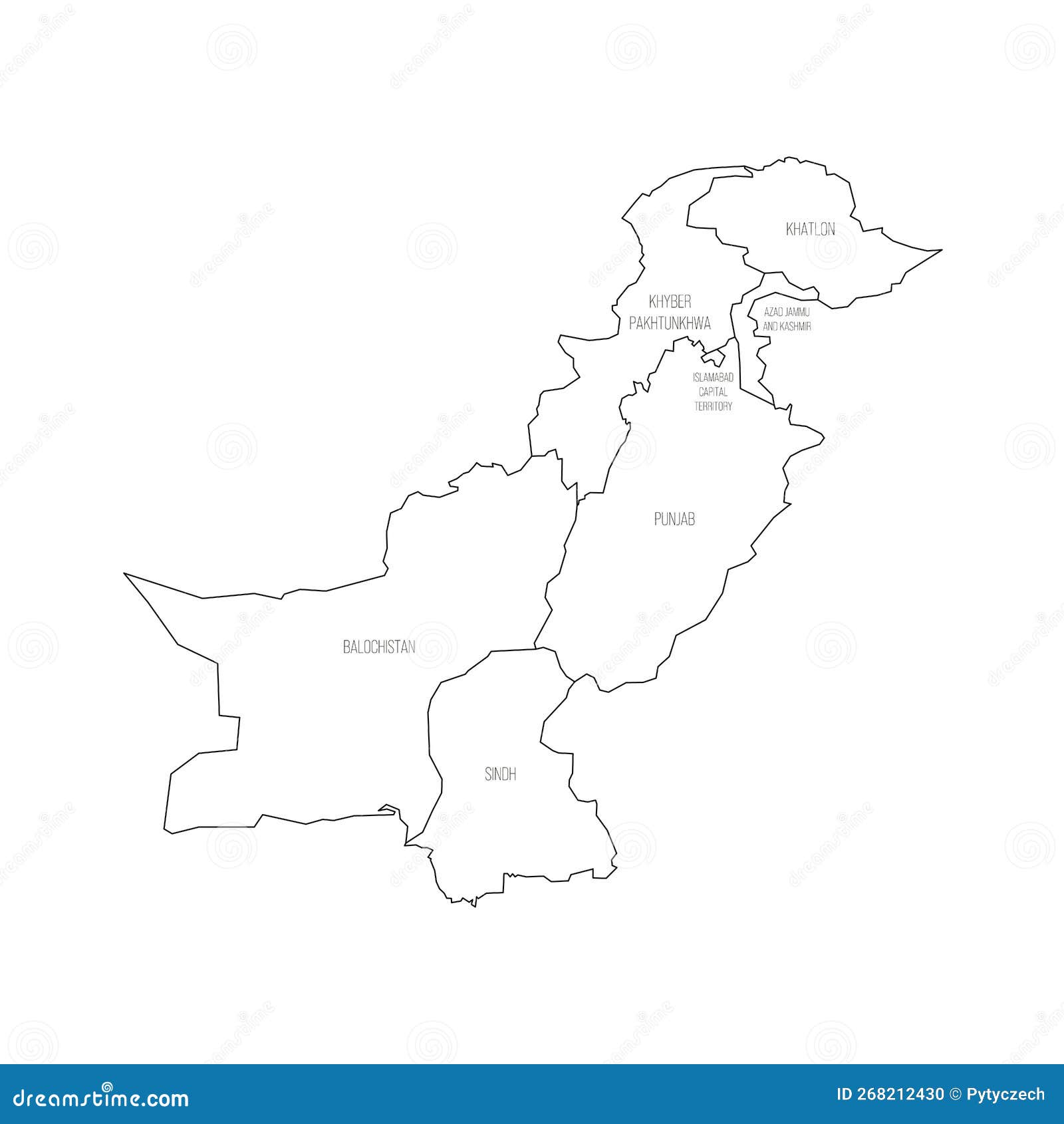 Pakistan Political Map Of Administrative Divisions Cartoon Vector ... Pakistan Political Map Of Administrative Divisions Cartoon Vector ...