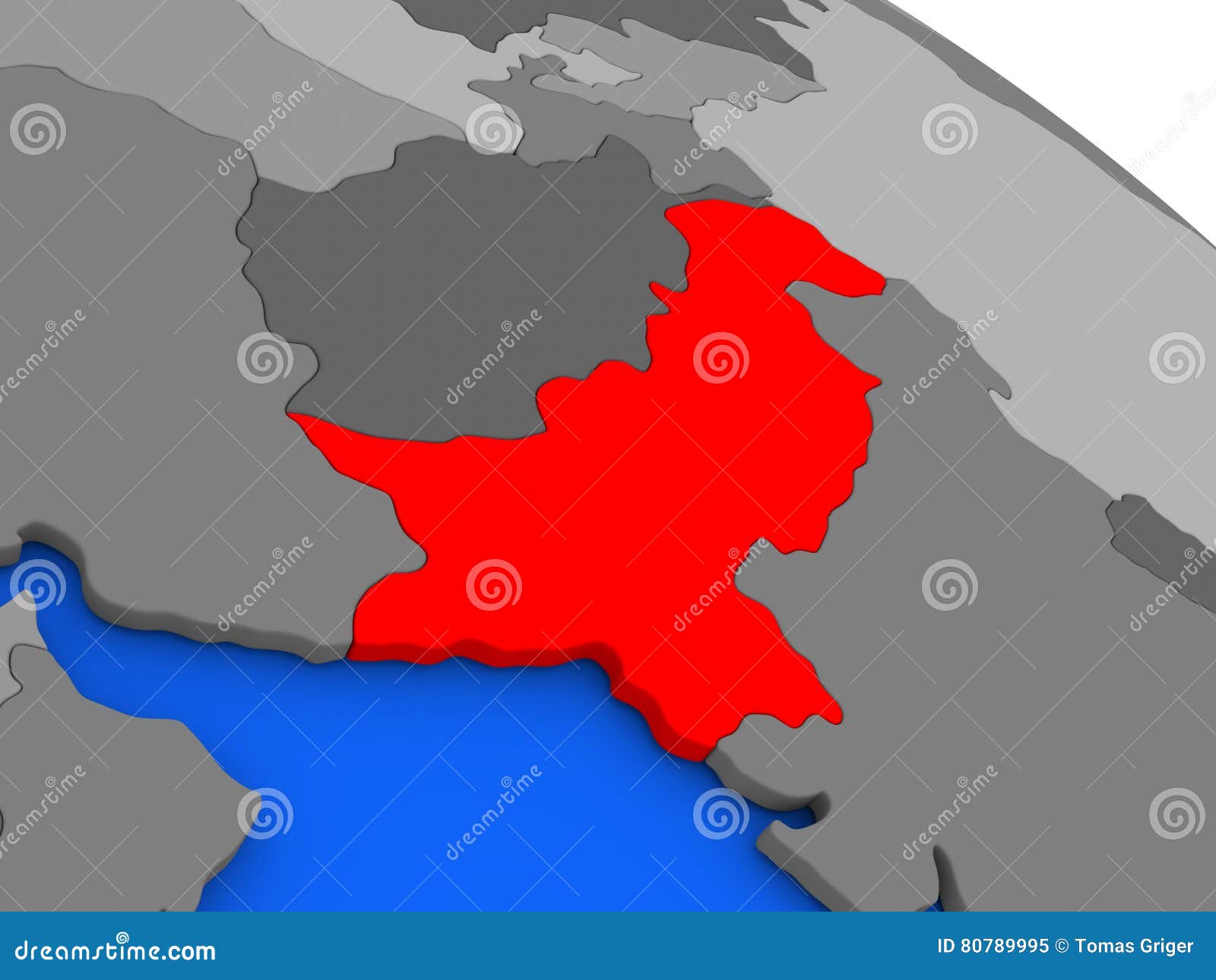 Pakistan in red stock illustration. Illustration of islamic - 80789995