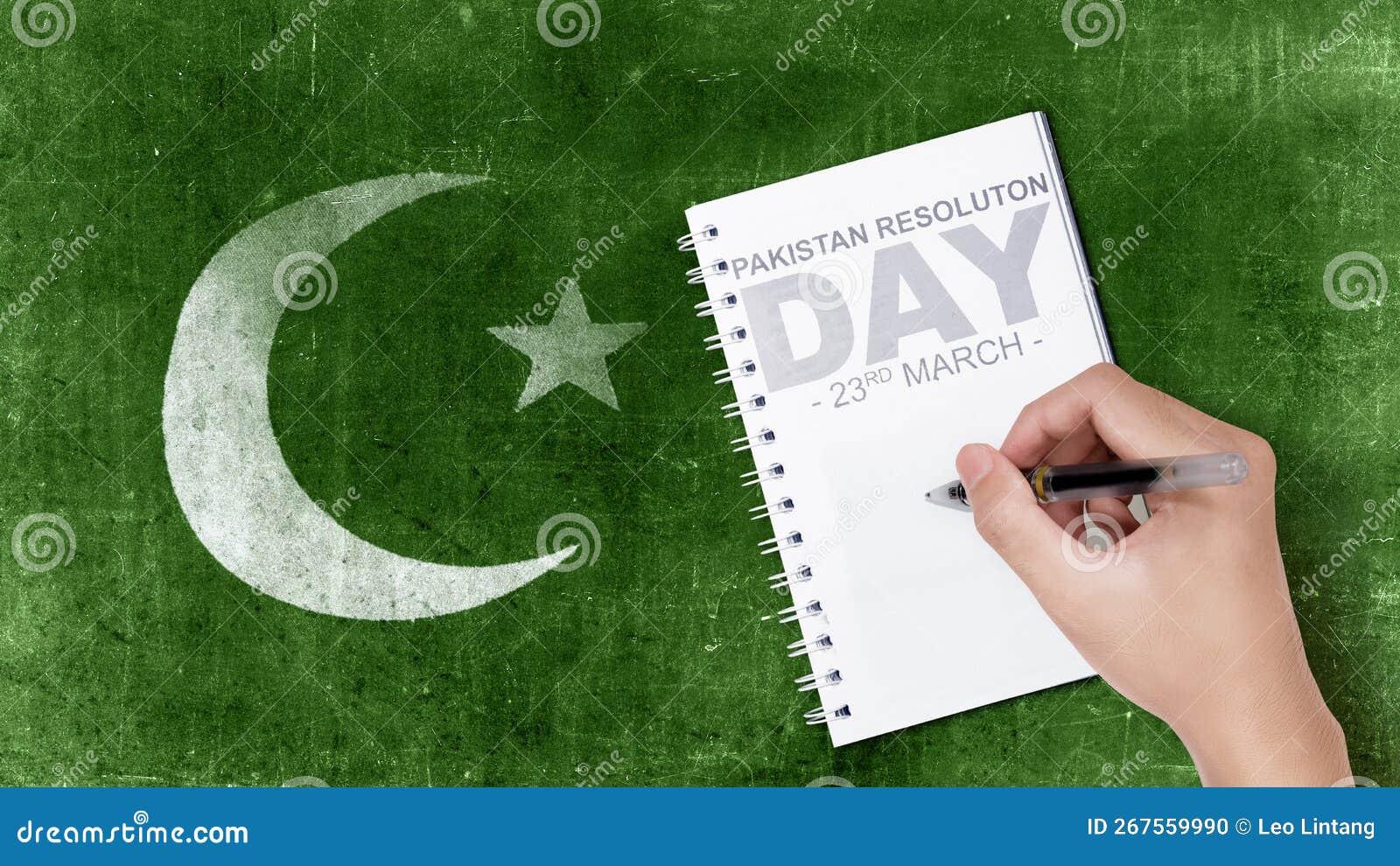 Pakistan Resolution Day stock photo. Image of flag, closeup - 267559990