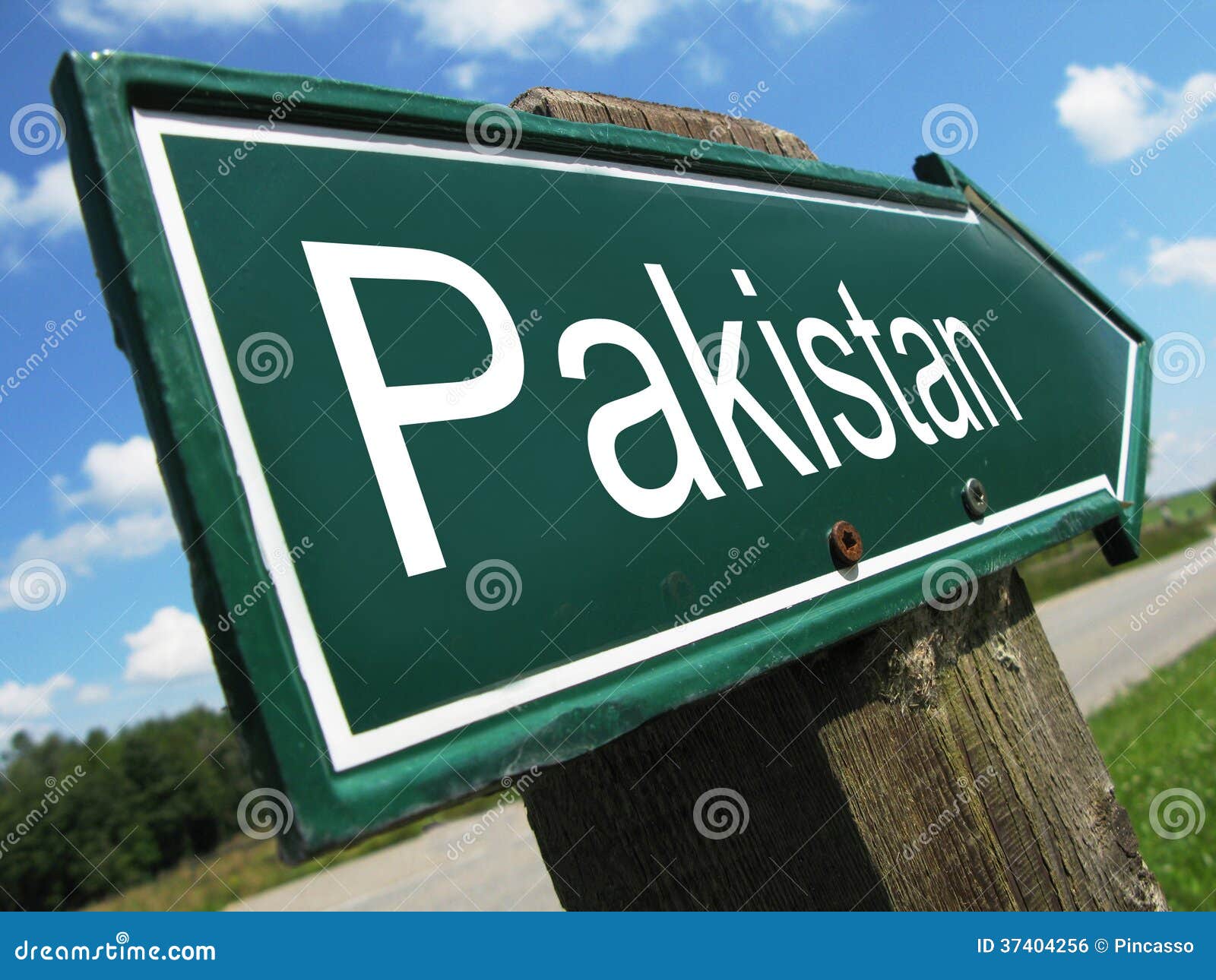 PAKISTAN road sign stock photo. Image of goal, pakistan - 37404256