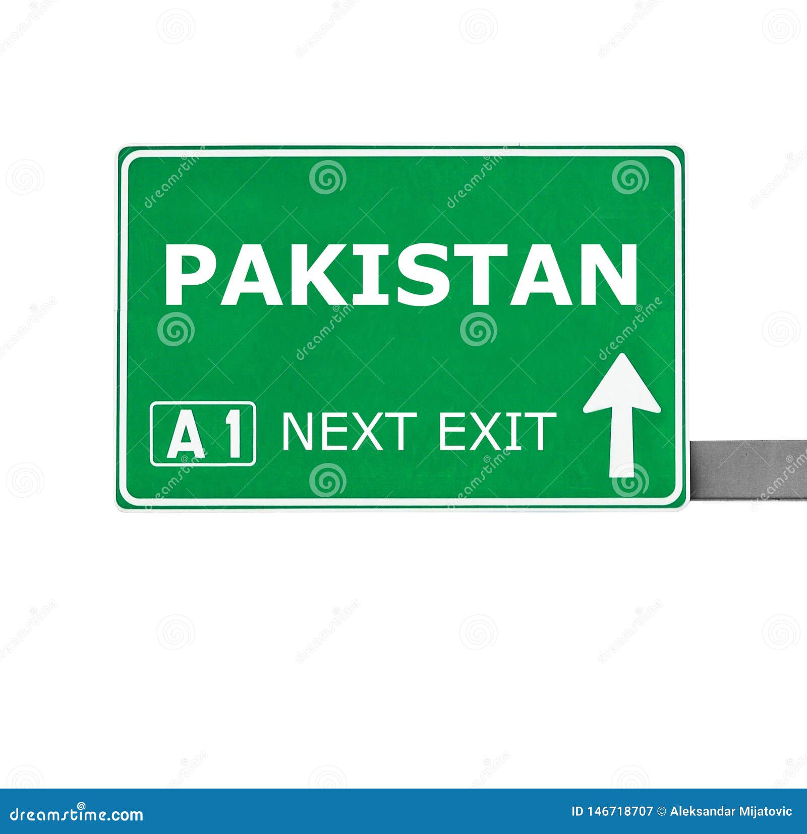 PAKISTAN Road Sign Isolated on White Stock Image - Image of information ...