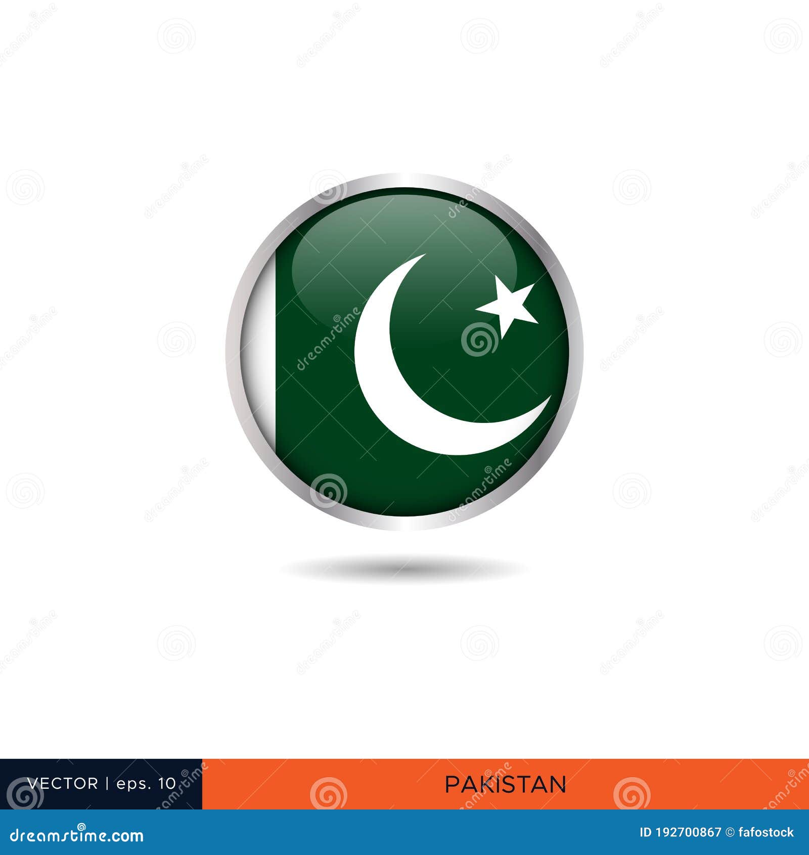 Pakistan Round Flag Vector Design. Stock Vector - Illustration of ...