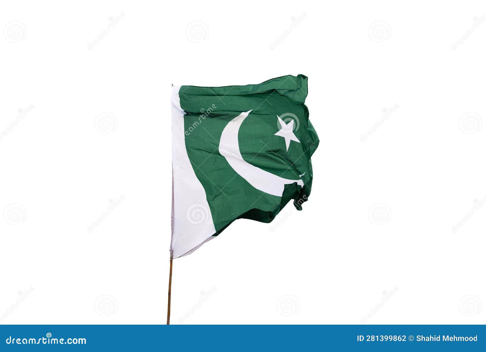 Pakistan S National Flag Flies in the Sky Stock Photo - Image of ...