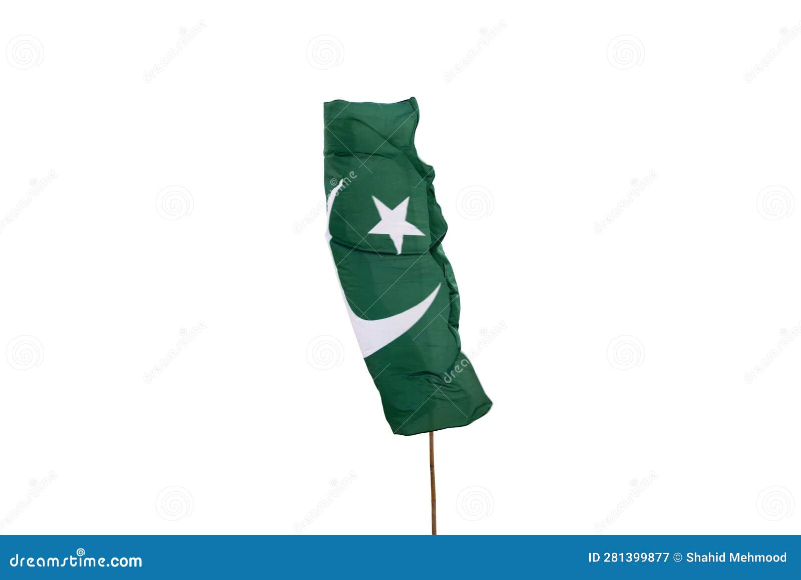 Pakistan S National Flag Flies in the Sky Stock Image - Image of waving ...