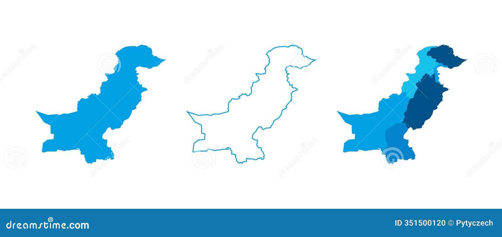 Pakistan Political Map of Administrative Divisions Stock Illustration ...