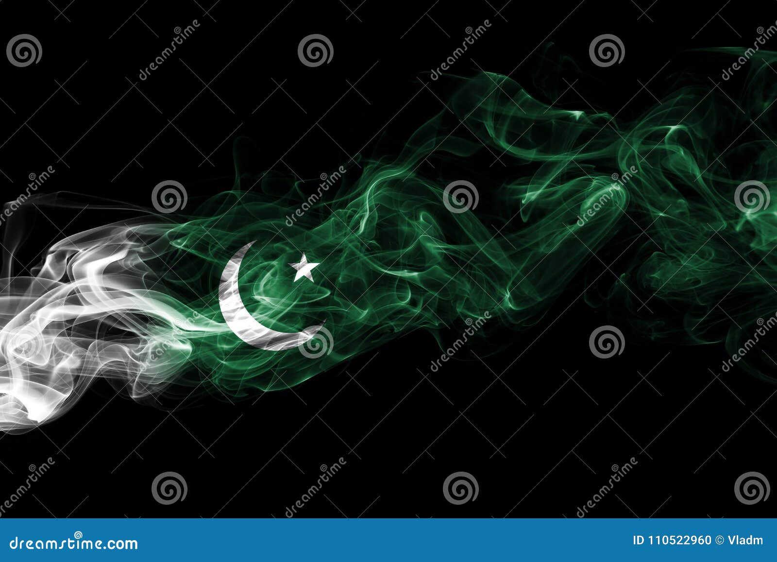 Pakistan Smoke Flag Isolated on a Black Background Stock Photo - Image ...