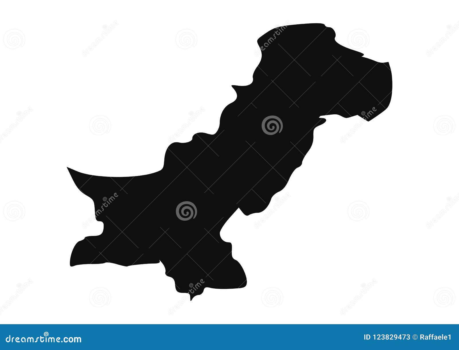 Pakistan State Map Vector Silhouette Stock Vector - Illustration of ...