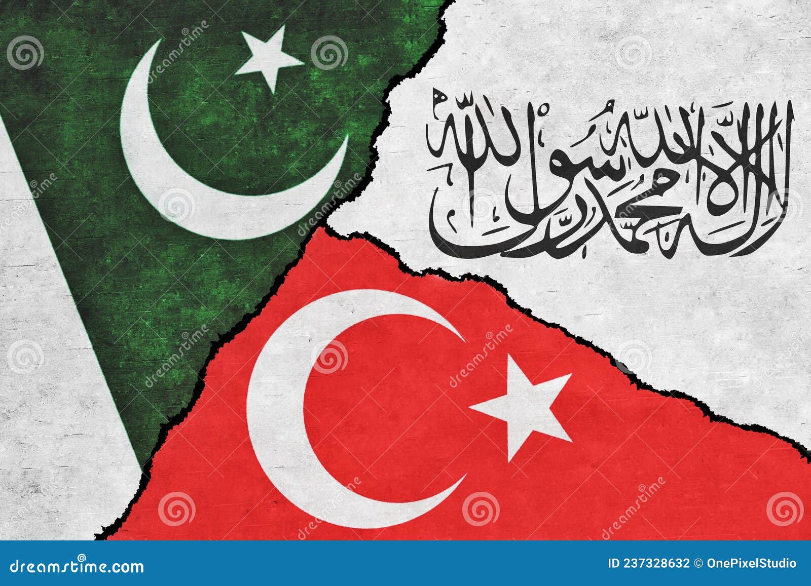 Pakistan, Turkey and Taliban Stock Illustration - Illustration of ...