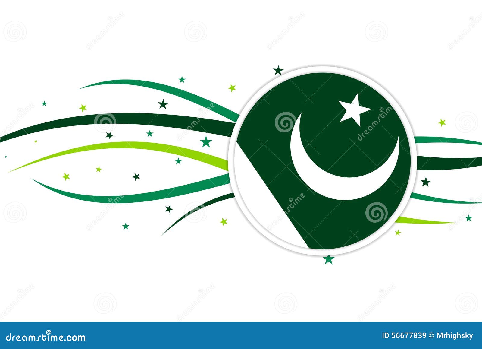 Pakistani Flag Banner Design Stock Vector - Illustration of lines ...