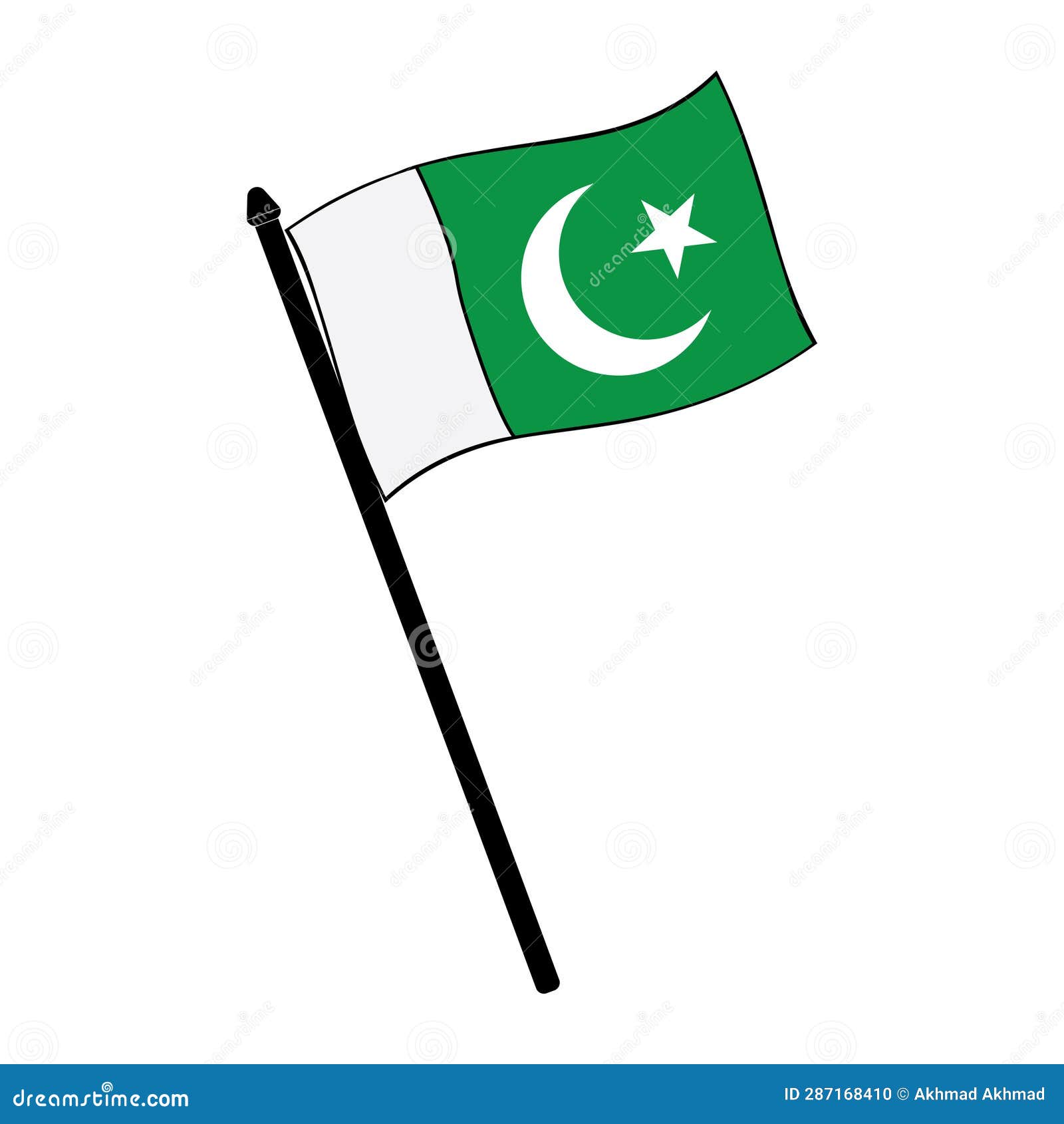 Pakistani flag icon stock vector. Illustration of identity - 287168410