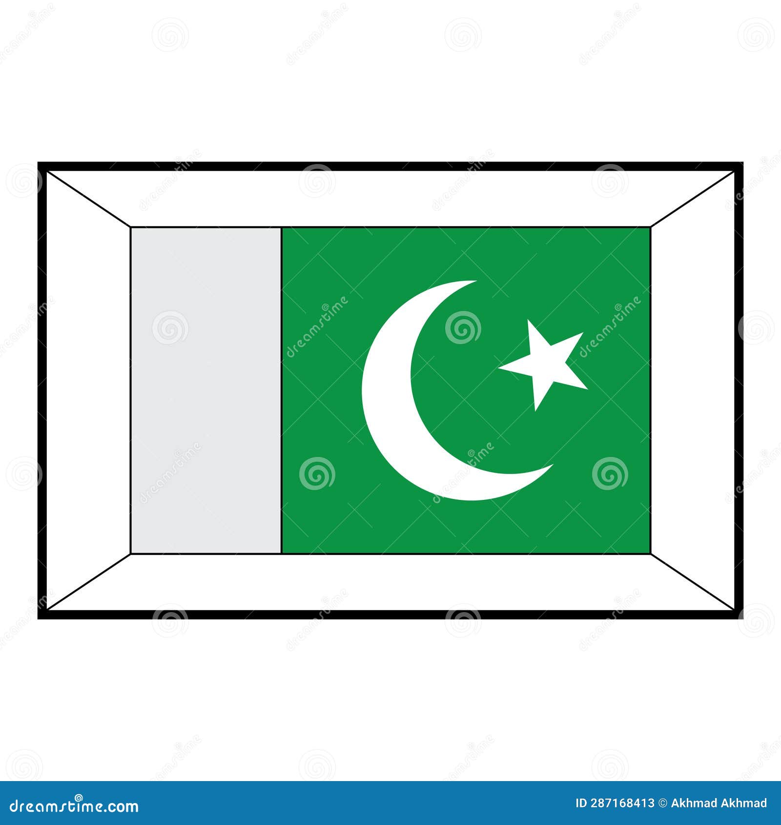 Pakistani flag icon stock vector. Illustration of ensign - 287168413